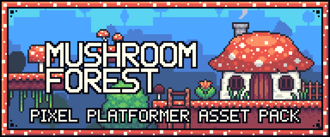Mushroom Forest - Pixel Tileset [16x16px] by Brysia