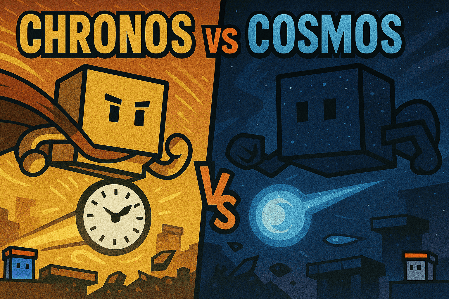 Chronos vs Cosmos by aleansi