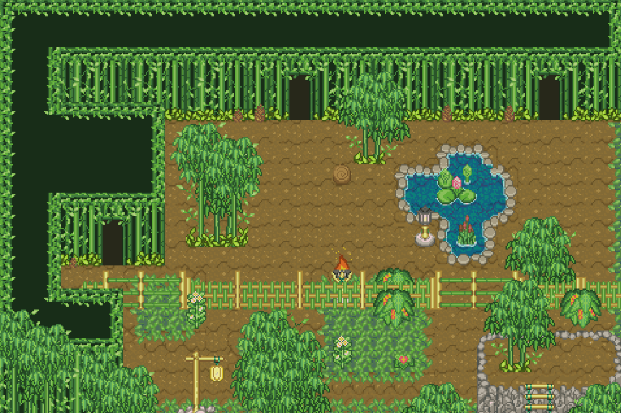 Pixel art tiles - Bamboo Forest by saikhay