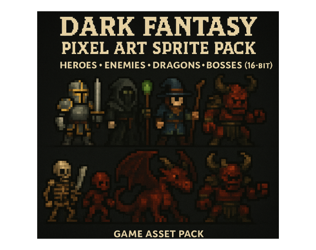 Mega Pack de Sprites Pixel Art – Héroes, Enemigos y Jefes Finales (16 ...