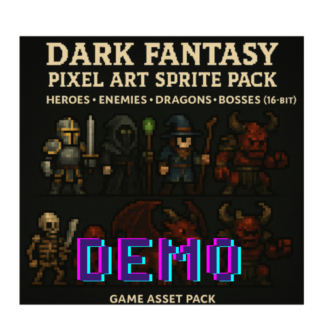 Dark Fantasy Pixel Art Sprite Pack – DEMO (16-bit) by Marco Brito