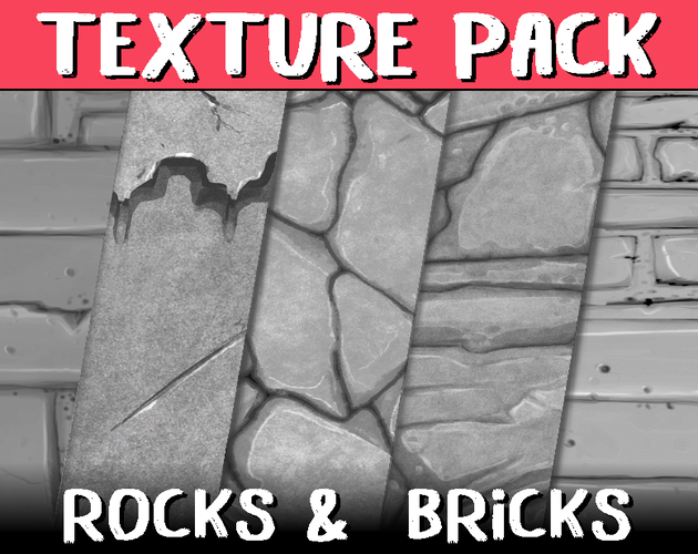 Hand-Drawn Rocks & Bricks by AsFunAs.Fun