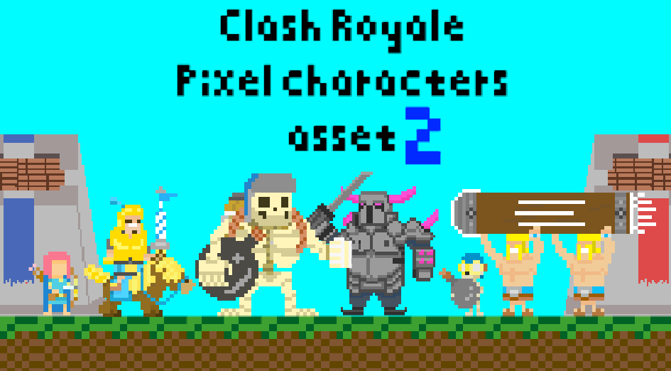 Clash Royale Pixel characters asset 2 by Pixel_Fries