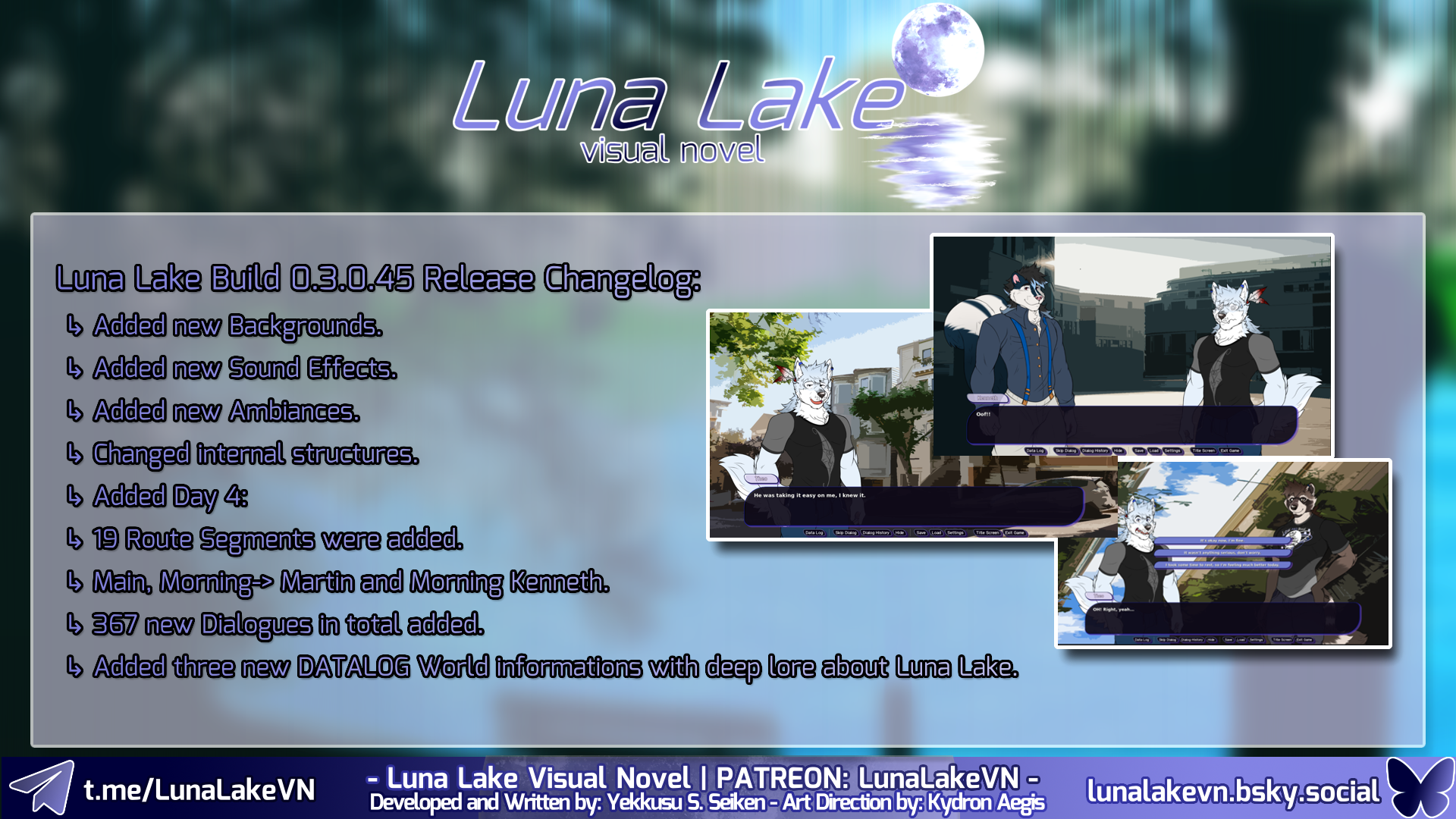 Luna Lake Patreon Build 0.3 is now available! - Luna Lake Visual Novel by yekkusu