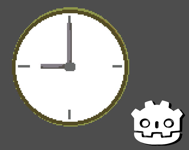 Simple Godot Analog Clock Asset by Angello0G