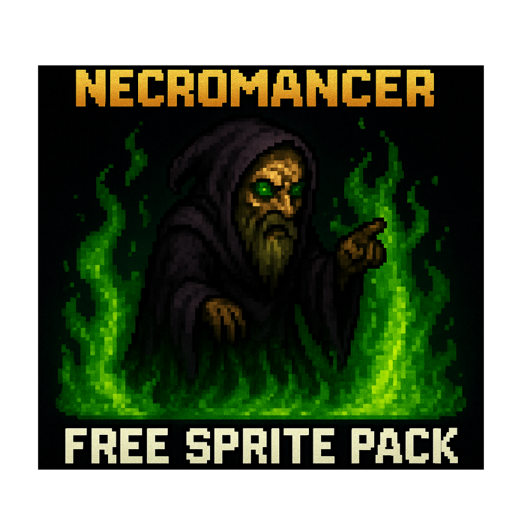 Necromancer Free Sprite Pack (RPG / Pixel Art) by Marco Brito