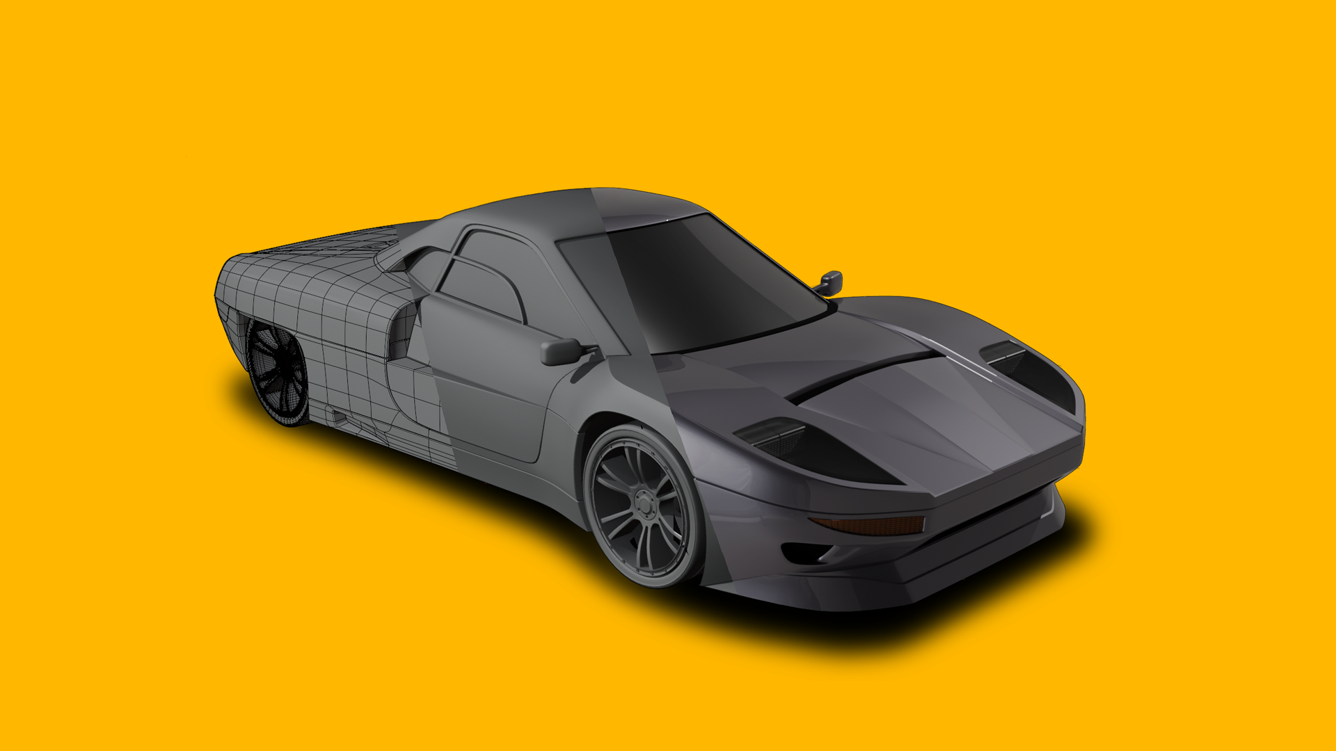 PS1 inspired race car #1 by 32bit_bailey