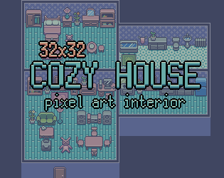 Cozy Home 32×32 — Pixel Art Interior Pack by Ktarsis