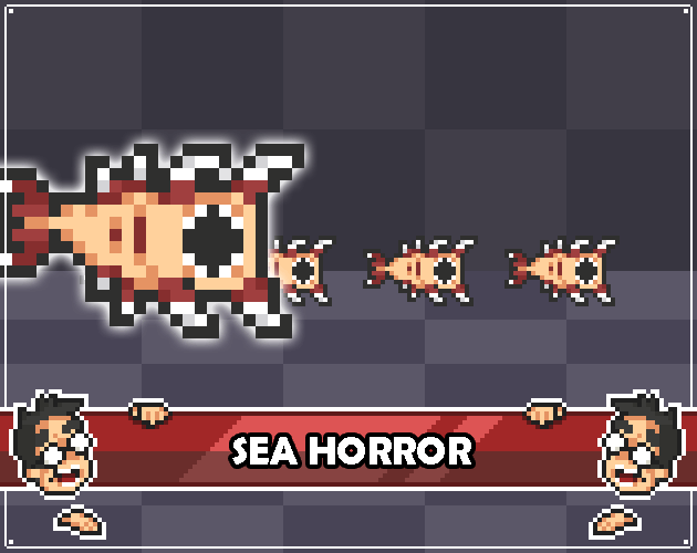 2D Pixel Art Sea Horror Sprites by Elthen's Pixel Art Shop