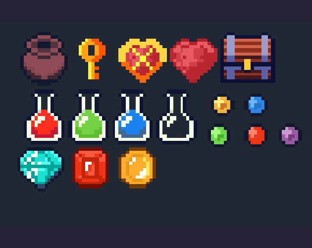Common dungeon animated items(16x16px) by vandong205