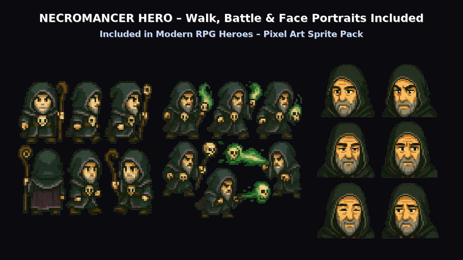Modern RPG Heroes – Pixel Art Sprite Pack (RPG Maker / Unity / Godot ...