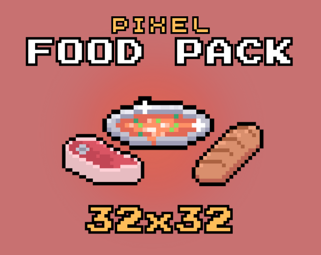 Pixel Food Pack – Free Edition (6 Items) & Pixel Food Pack – Complete ...