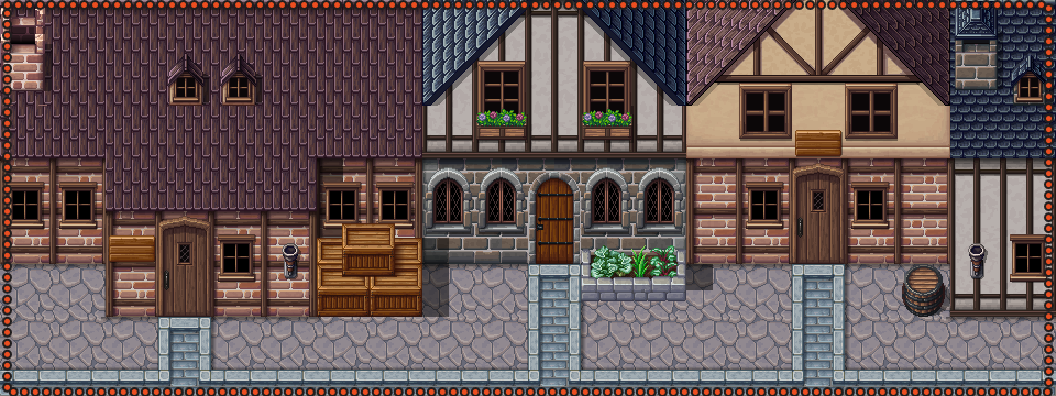 Medieval Village Exterior - RPG Tileset by Hypnobius