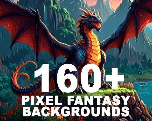 160+ FANTASY PIXEL ART BACKGROUNDS by PIXELHUNT