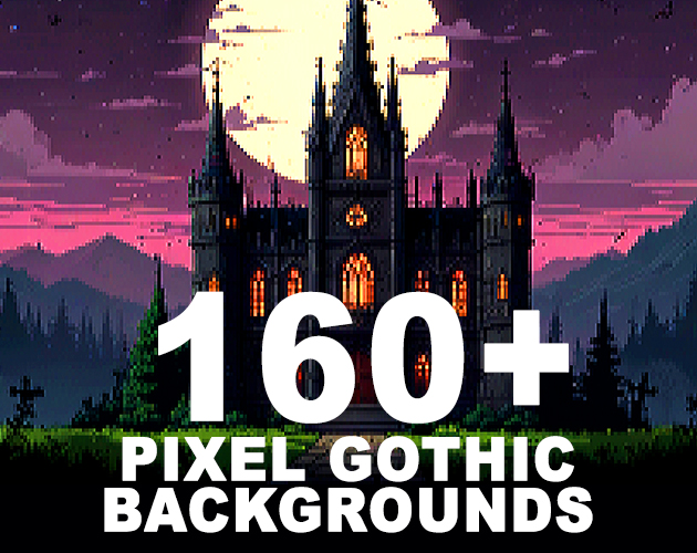 160+ GOTHIC PIXEL ART BACKGROUNDS by PIXELHUNT