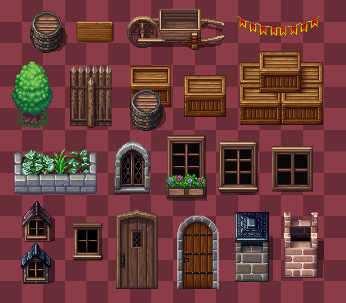 Medieval Village Exterior - RPG Tileset by Hypnobius