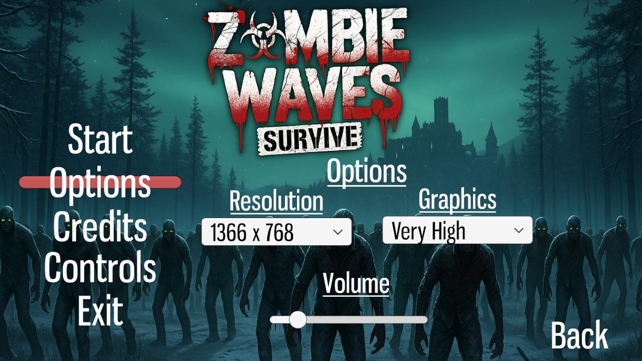 Zombie Waves: Survive v 1.2 New graphics selection menu - Release Announcements - itch.io