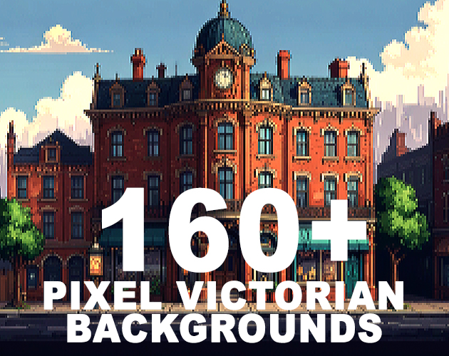 160+ VICTORIAN PIXEL ART BACKGROUNDS by PIXELHUNT