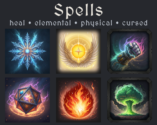 [FREE] 40 Spell Icons(Mix) // Fantasy Style // PNG 512x512 by The ...