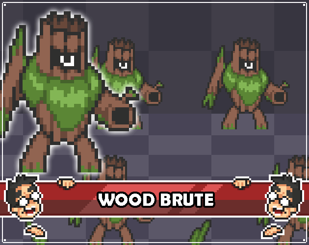 2D Pixel Art Wood Brute Sprites by Elthen's Pixel Art Shop