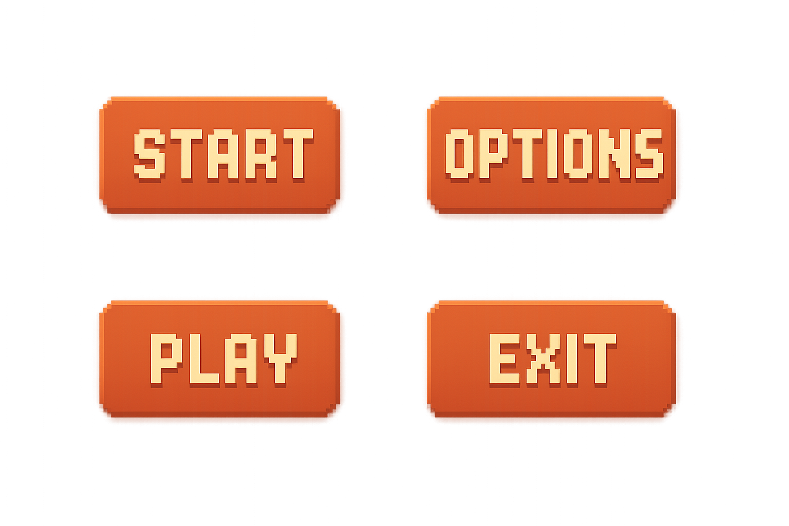 Pixel UI Buttons Pack – 20 Retro Game Buttons by SnowSoul
