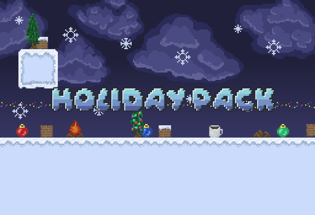 Pixel Holiday Micro Pack — Snowy Tiles, Icons & Cozy Props by MaxUno