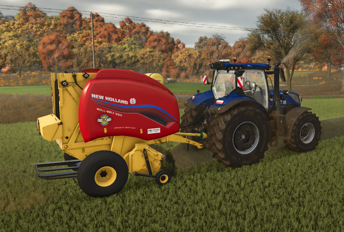 FS25 New Holland/Case IH Roll-Belt Round Baler by Whiskey Sierra Modding