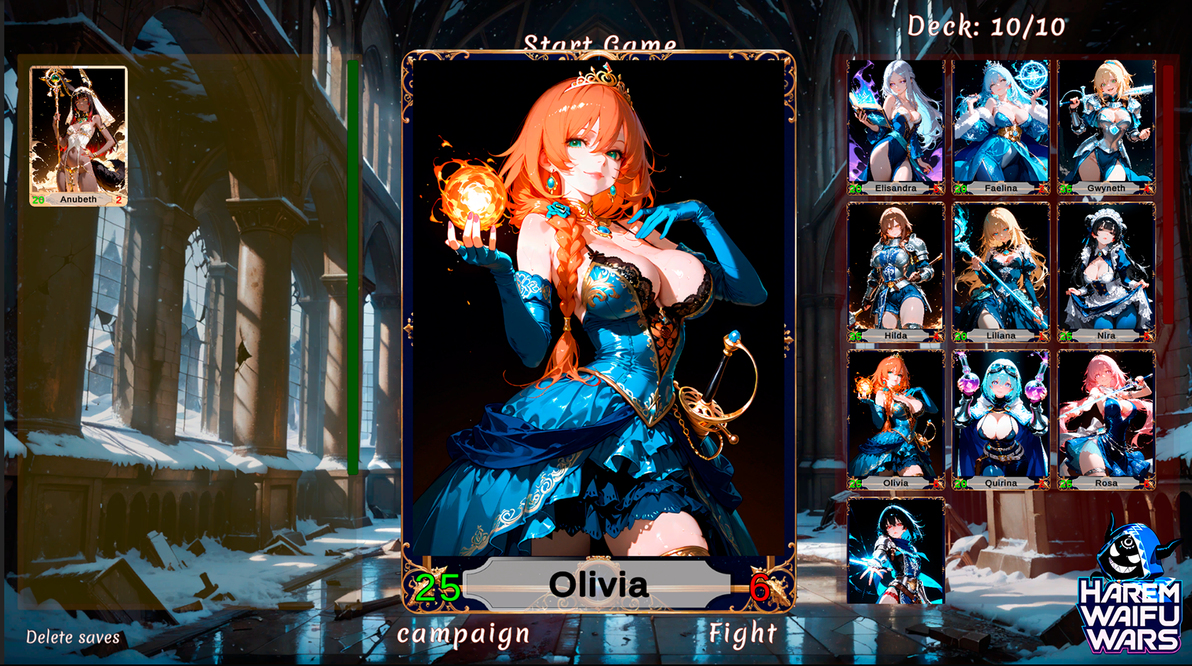 Harem Waifu Wars — Adult Card Battler + Visual Novel (18+ Dev Update) - itch.io