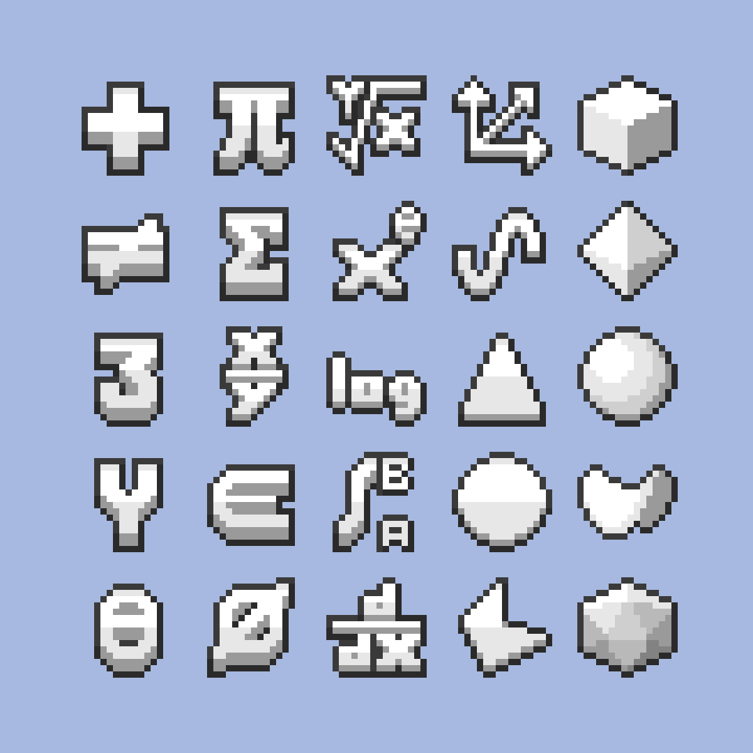 Extra emojis/icon added : Math - JOI3's Pixel Art Emojis, Icons and ...