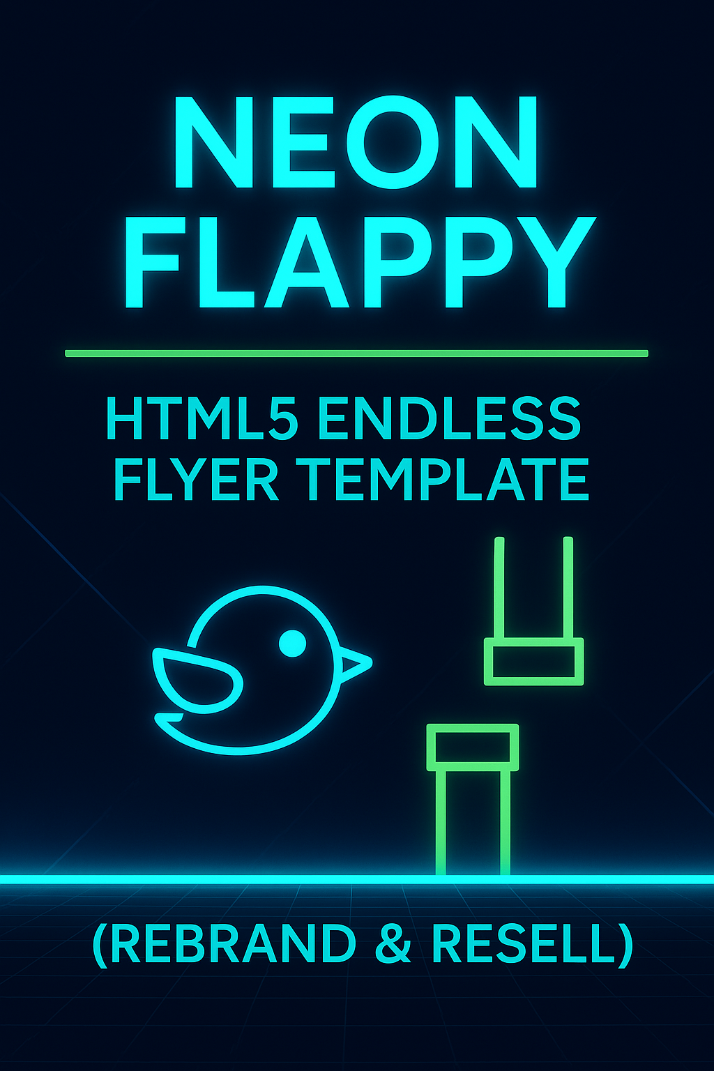 HTML5 Neon Flappy Game Template – Rebrand & Resell Ready by Template ...