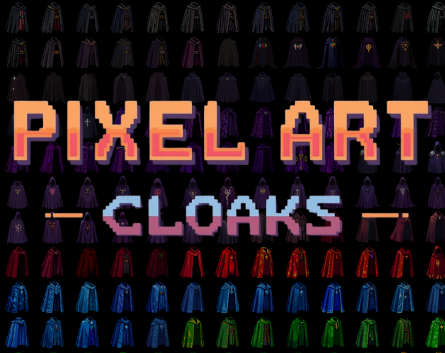 RPG Fantasy Cloak Pack – 2,000+ Pixel Art Assets (171 Models) by PIXEL_1992