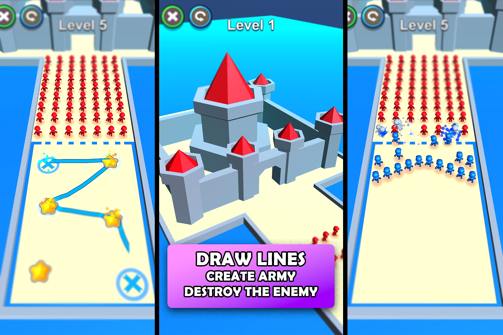 Connected Dots Army - Unity Game Template by Black Rose Developers