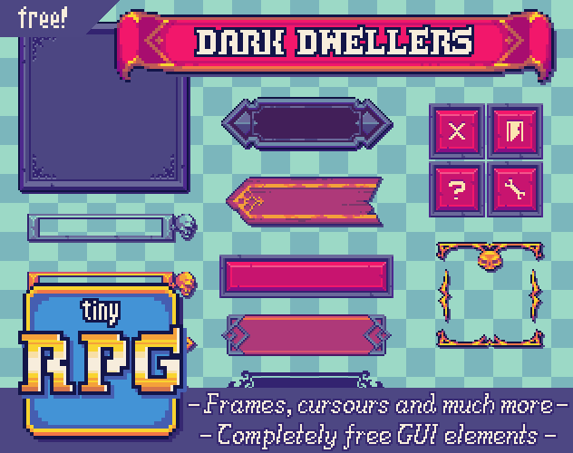 Tiny RPG - Dark Dwellers GUI by tiopalada