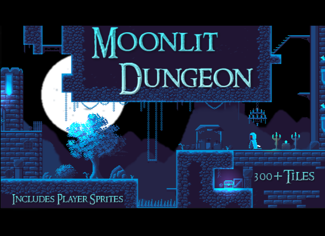 Moonlit Forest and New Character - 16x16 Dark Fantasy Dungeon Tileset ...