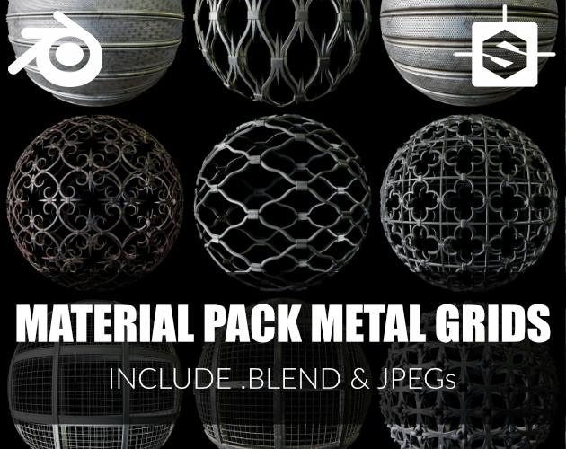 Texture Pack: Metal Grids by JulioVII