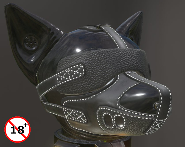 Canis Woof Leather Muzzle by Dein-Ra