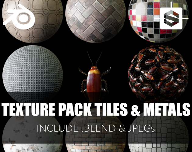 Texture Pack: Tiles & Roaches by JulioVII