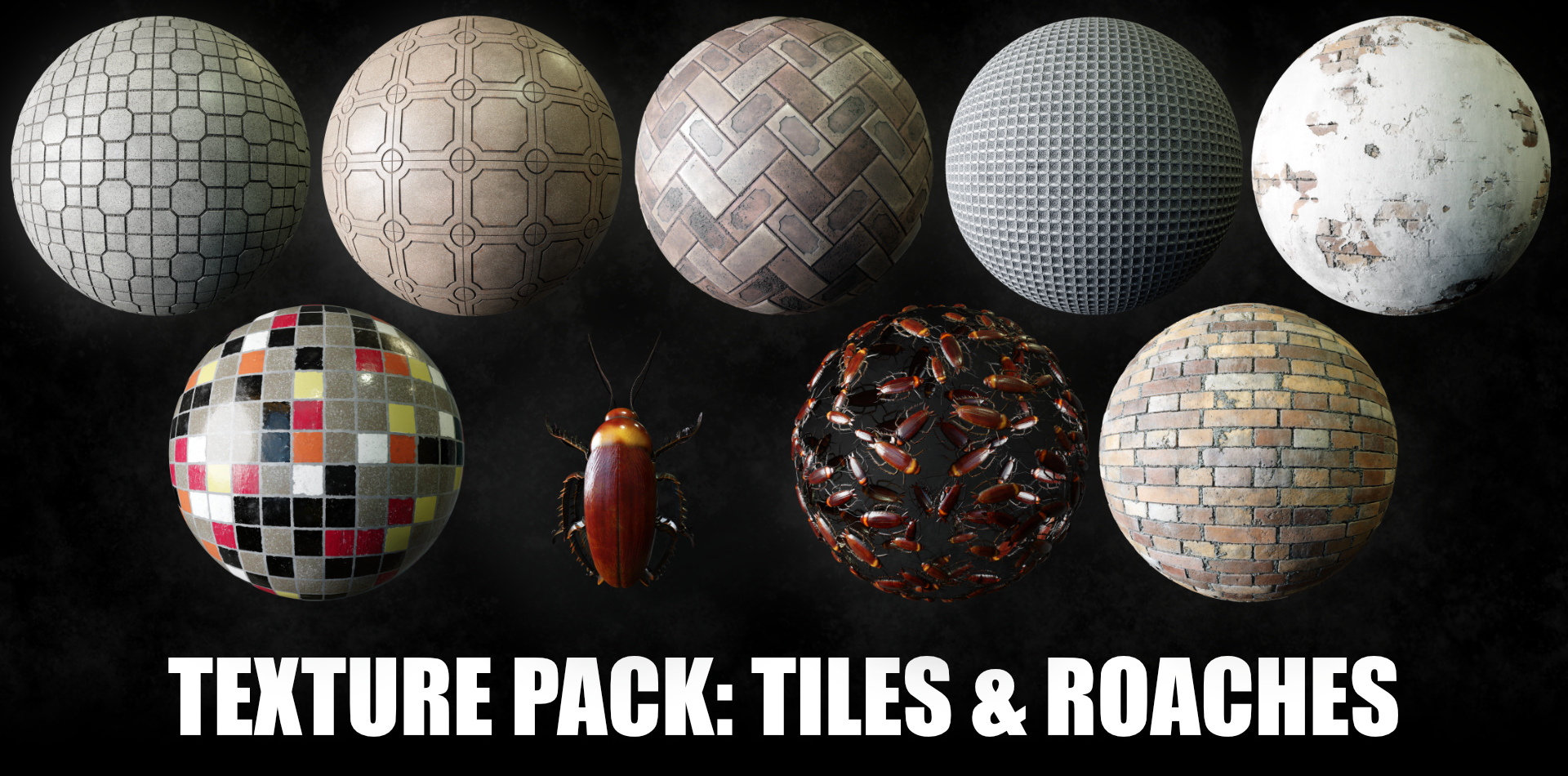 Texture Pack: Tiles & Roaches by JulioVII