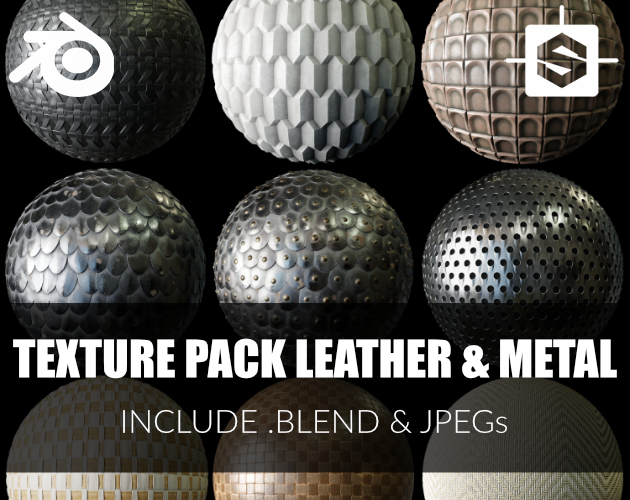 Texture Pack: Leather & Metal by JulioVII