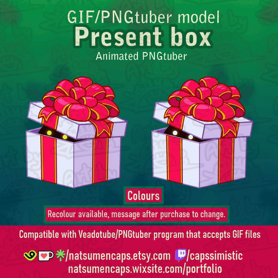 Present box GIF/PNGtuber model by Natsumen.Caps