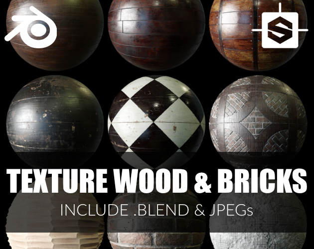 Texture Pack: Bricks & Wood by JulioVII
