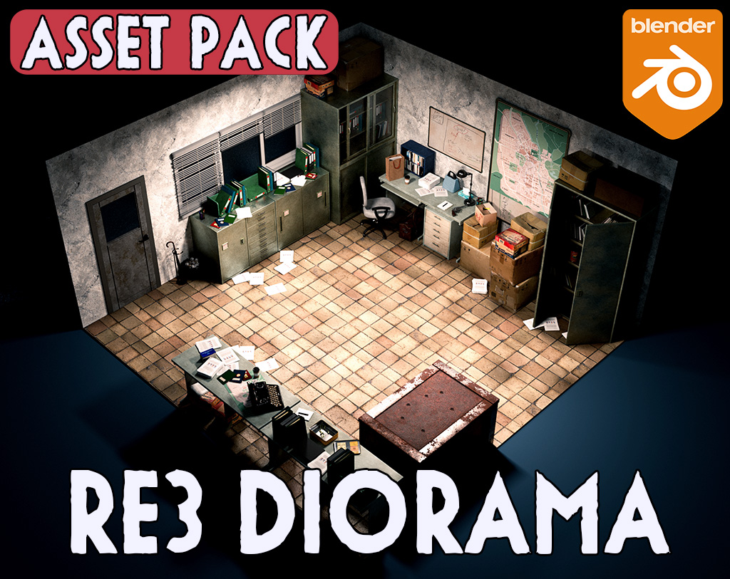 Resident Evil 3 Save Room Diorama | Asset Pack by Vertex Horizons