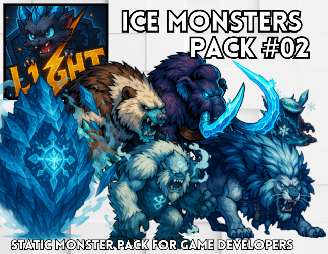 Sideview Ice Elemental Monster Pack! by L1ght