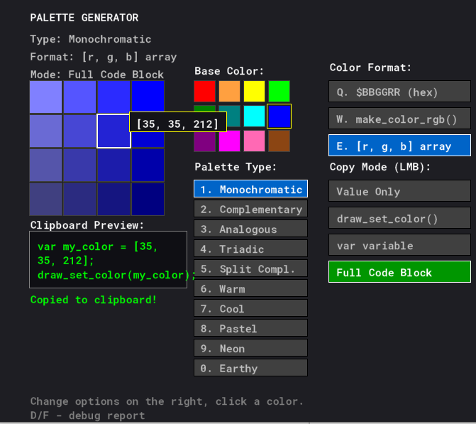 palette color generator | GameMaker Community
