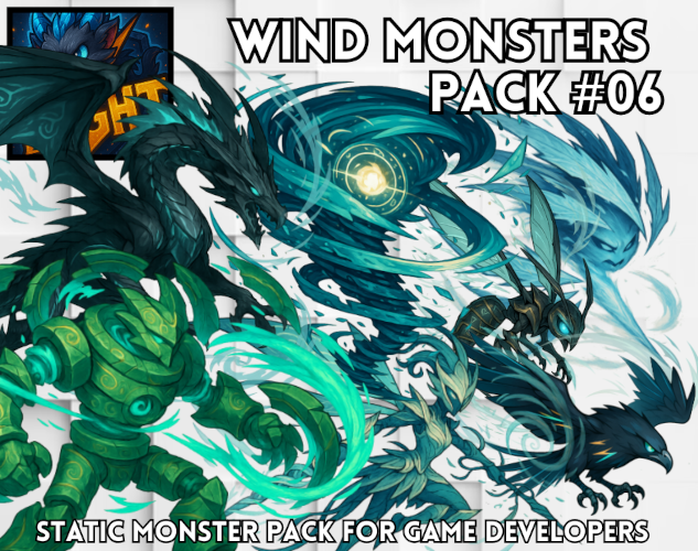 Sideview Wind Elemental Monster Pack! by L1ght