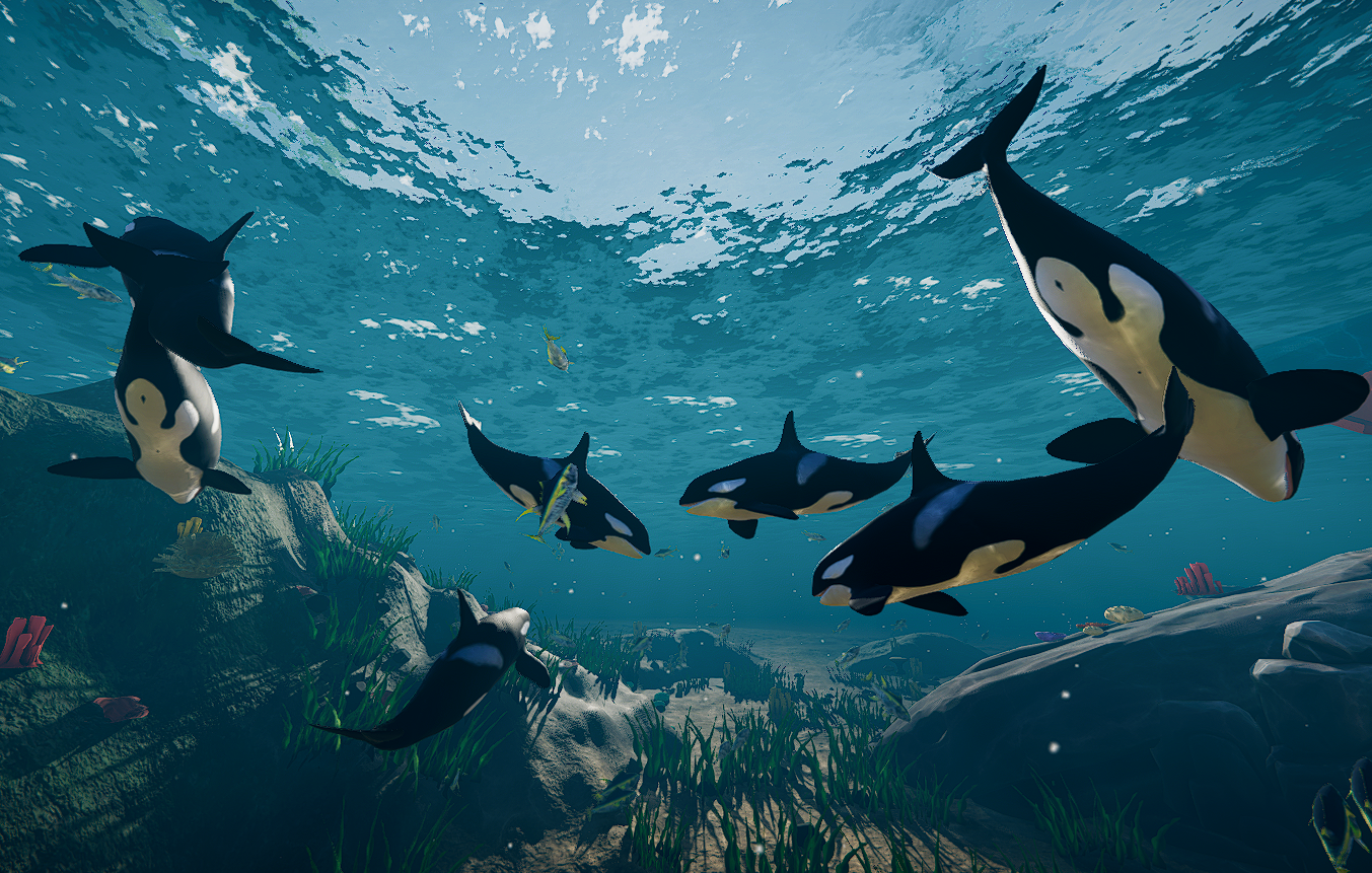 Boids FishTank: Predator–Prey Flocking Simulation (Orca vs Tuna) by FadeZ35