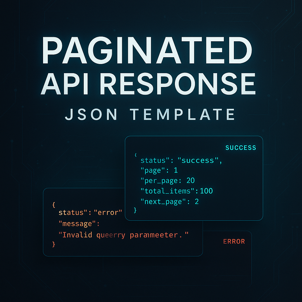 Paginated API Response JSON Template (Success + Error) by chris1206-creator