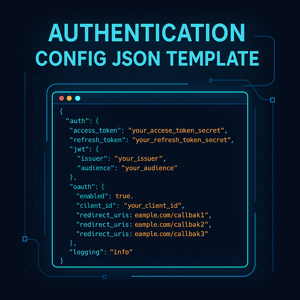 Authentication Config Template (JWT + OAuth Ready) Version: 1.0.0 by ...