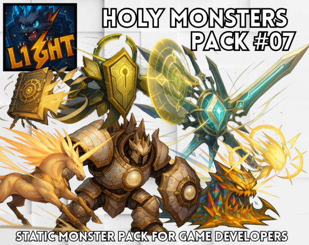 Sideview Holy Elemental Monster Pack! by L1ght