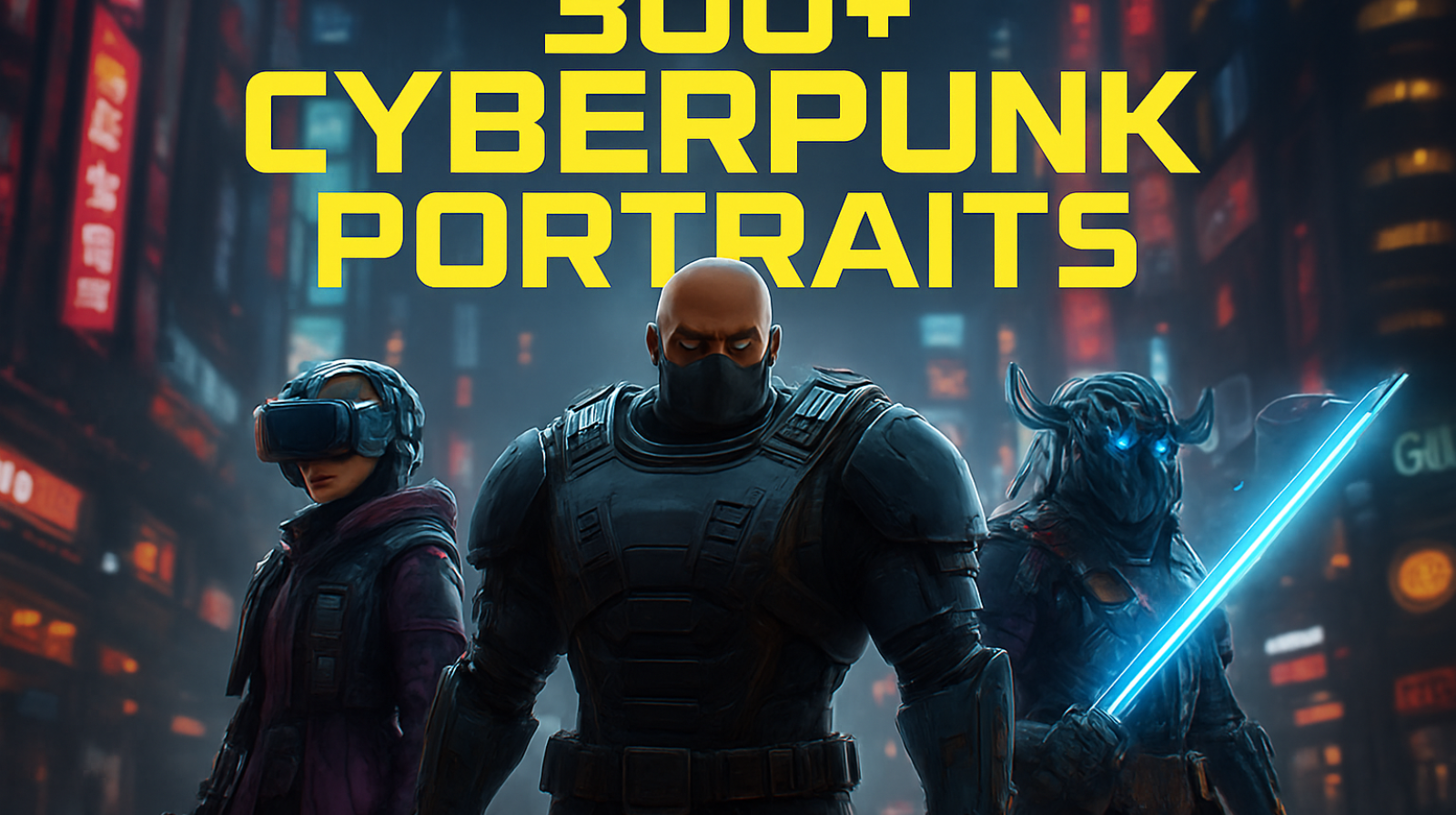 300+ Cyberpunk Character Portraits & Concepts [High Res] by Vill8tion